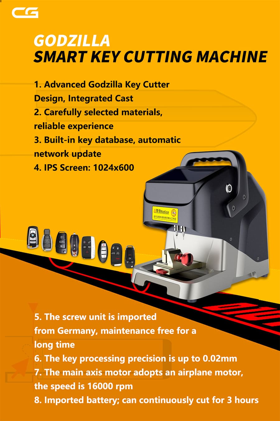 CG007 Godzilla Key CNC Machine - Products - CGDI/CGDIMB - Car Diagnosis ...